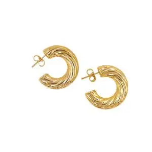 1610ISTANBUL Istanbulite Vintage Hoop Earrings - Gold