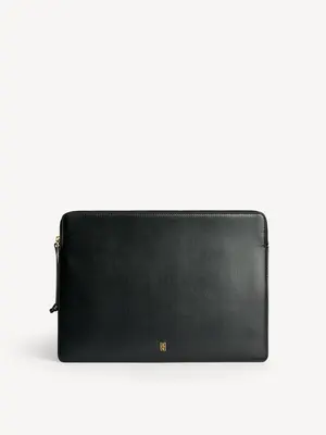 BY MALENE BIRGER Ayas Leather Laptop Case 15 - Black