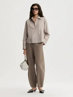 BY MALENE BIRGER Audrey Cropped Organic Cotton Shirt