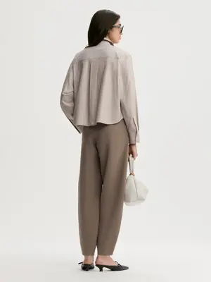 BY MALENE BIRGER Audrey Cropped Organic Cotton Shirt