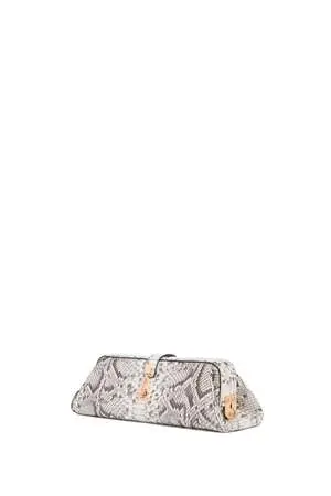Gabriela Hearst Paola Clutch In Snakeskin - Black/ivory