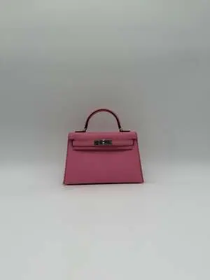 Hermès Mini Kelly Bubblegum Epsom Palladium Hardware
