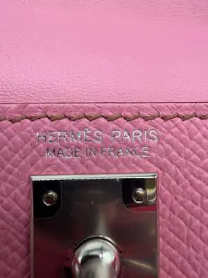 Hermès Mini Kelly Bubblegum Epsom Palladium Hardware