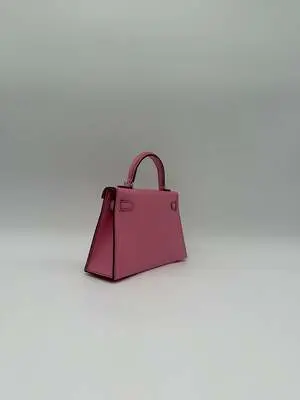 Hermès Mini Kelly Bubblegum Epsom Palladium Hardware