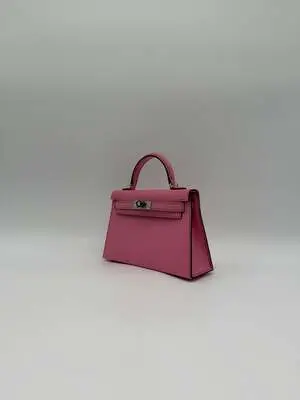 Hermès Mini Kelly Bubblegum Epsom Palladium Hardware