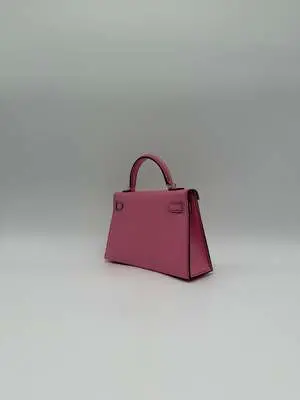 Hermès Mini Kelly Bubblegum Epsom Palladium Hardware