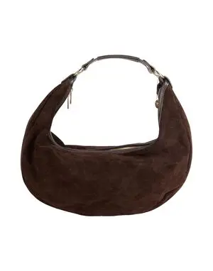 LAURA DI MAGGIO Suede Maxi Hobo Bag - Brown