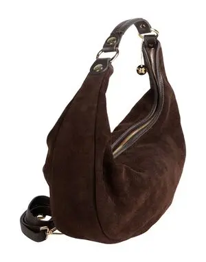 LAURA DI MAGGIO Suede Maxi Hobo Bag - Brown