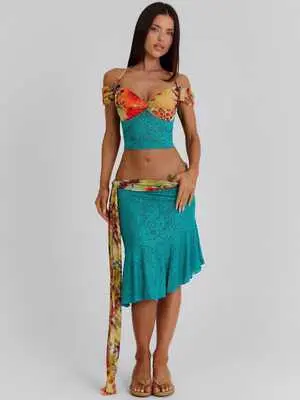 OUTCAST Pippin Top Tigerlily - Print