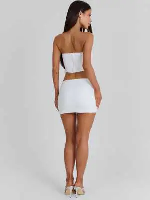 OUTCAST Naomie Mini Skirt - White