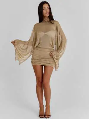 OUTCAST Vanna Mini Dress - Gold
