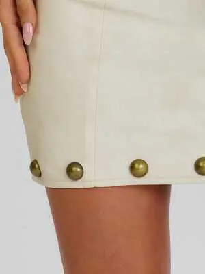OUTCAST Orlena Mini Dress Ivory - Beige