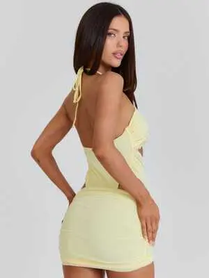 OUTCAST Flic Mini Dress - Yellow