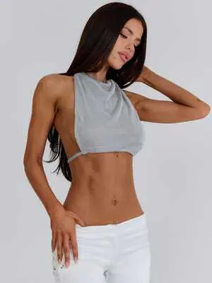 OUTCAST Ana Halterneck Crop Top