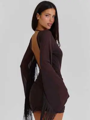 OUTCAST Allisson Mini Dress Chocolate