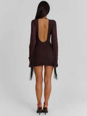 OUTCAST Allisson Mini Dress Chocolate