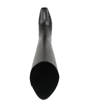 Vince Lilith Tall Wide Calf Boots - Black Leather
