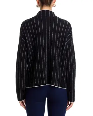 Bloomingdale'S Cashmere Striped Mock Neck Sweater Exclusive