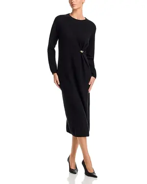Bloomingdale'S Hardware Midi Cashmere Dress, Exclusive - Black