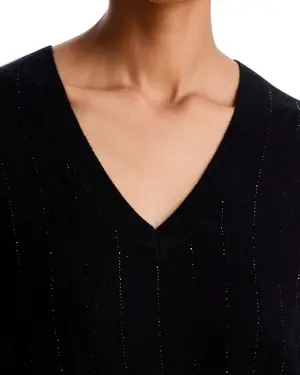 Bloomingdale'S Rhinestone V-neck Sweater
