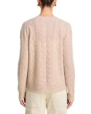 Bloomingdale'S High Low V-neck Allover Pom Cardigan - Heather Oatmeal