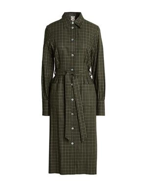 INES DE LA FRESSANGE PARIS Midi Dress Military Size Cotton - Green