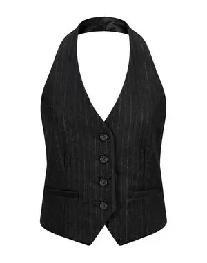 DEPARTMENT 5 Tailored Vest Charcoal Size Wool, Polyester, Viscose, Elastane
