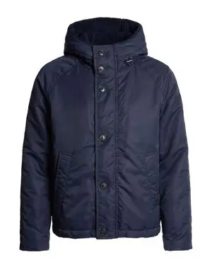 TOD'S Hooded Puffer Jacket In Polyamide - Navy