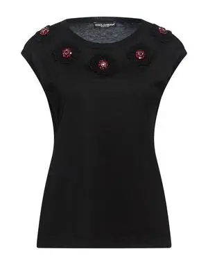 Dolce & Gabbana Embellished Cotton T-shirt - Black