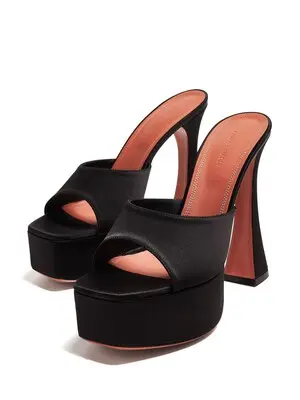 Amina Muaddi Dalida Satin Mules