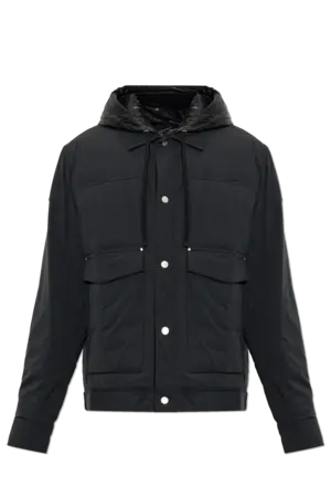 Moose Knuckles Puffer Jacket With Hood - Black