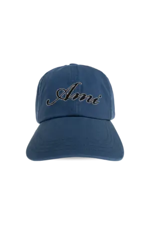 AMI Paris Cap With Logo - Blue