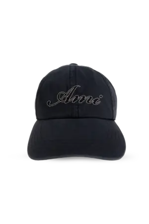AMI Paris Logo Baseball Cap - Navy Blue