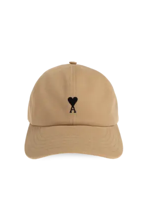 AMI Paris Cap With Logo - Beige