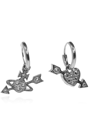 VIVIENNE WESTWOOD Kiri Hoop Earrings With Planetary Motif - Silver