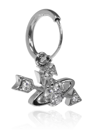 VIVIENNE WESTWOOD Kiri Hoop Earrings With Planetary Motif - Silver
