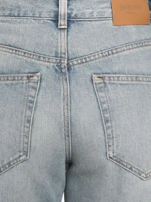 Saint Laurent Five Pocket Loose Leg Jeans