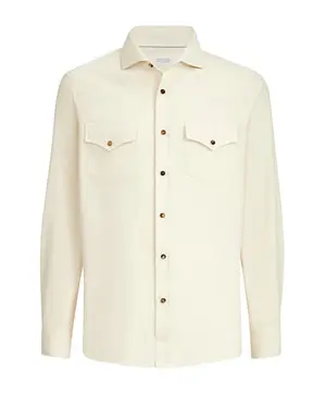 Brunello Cucinelli Long Sleeved Easy-fit Shirt - Panama