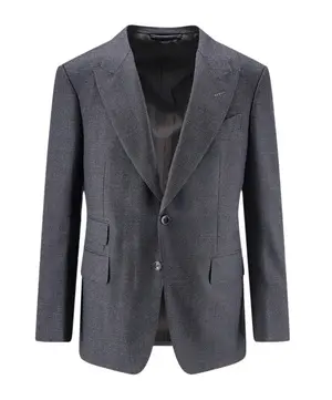 TOM FORD Prince Of Wales Check Suit - Anthracite