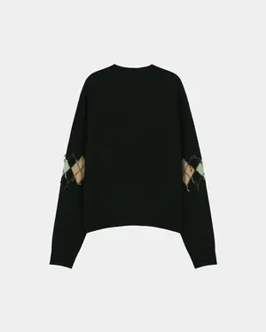 Andersson Bell Diamond-patterned Crew Neck Sweater