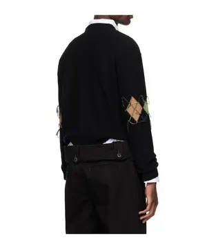 Andersson Bell Diamond-patterned Crew Neck Sweater