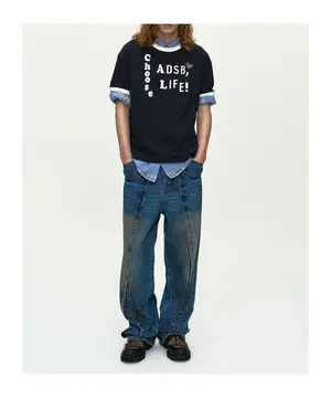 Andersson Bell Layered Wide-leg Jeans