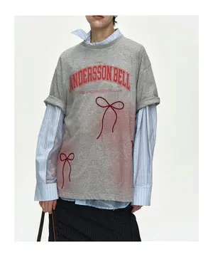 Andersson Bell Ribbon Embroidery Printed T-shirt