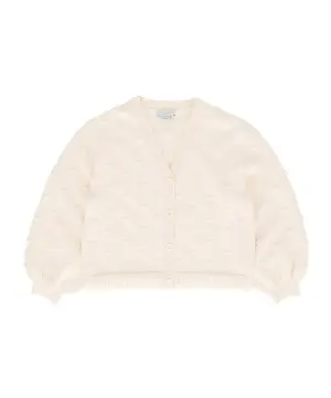Stella McCartney Bobble-knit Frayed Cardigan - Cream