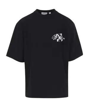 Off-White Logo Printed Crewneck T-shirt - Black