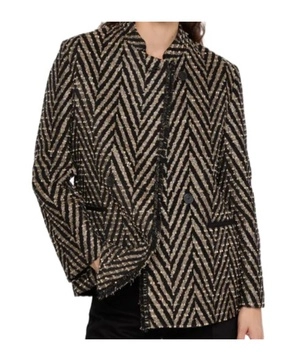 FORTE_FORTE Chevron-jacquard Jacket