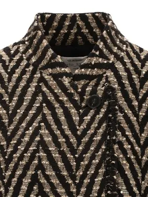 FORTE_FORTE Chevron Sequined Blazer