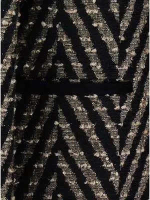 FORTE_FORTE Chevron Sequined Blazer