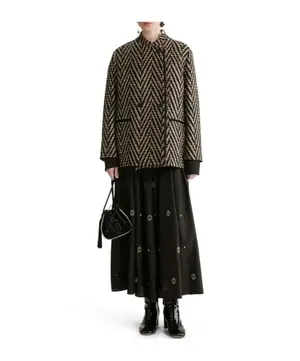 FORTE_FORTE Chevron Sequined Blazer