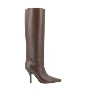 Paris Texas Pointed-toe Knee-high Boots - Ebony
